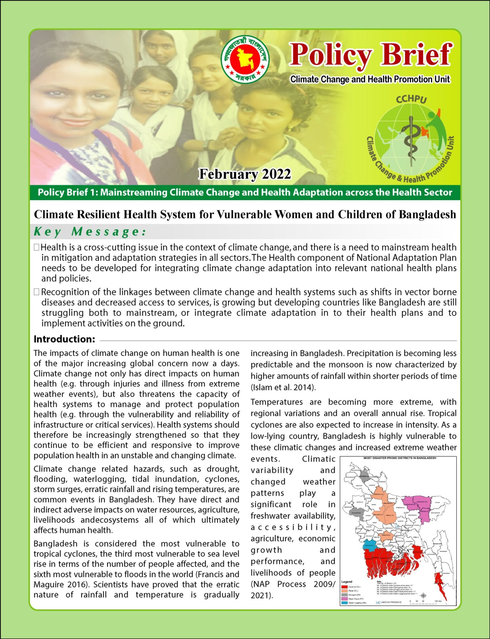 Mainstreaming Climate Change and Health Adaptation Across the Health ...